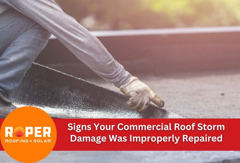 Signs of Poor Commercial Roof Storm Damage Repair: What to Look For
